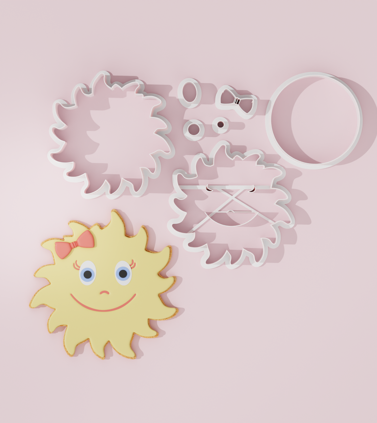 Sun with Bow Cookie Cutter
