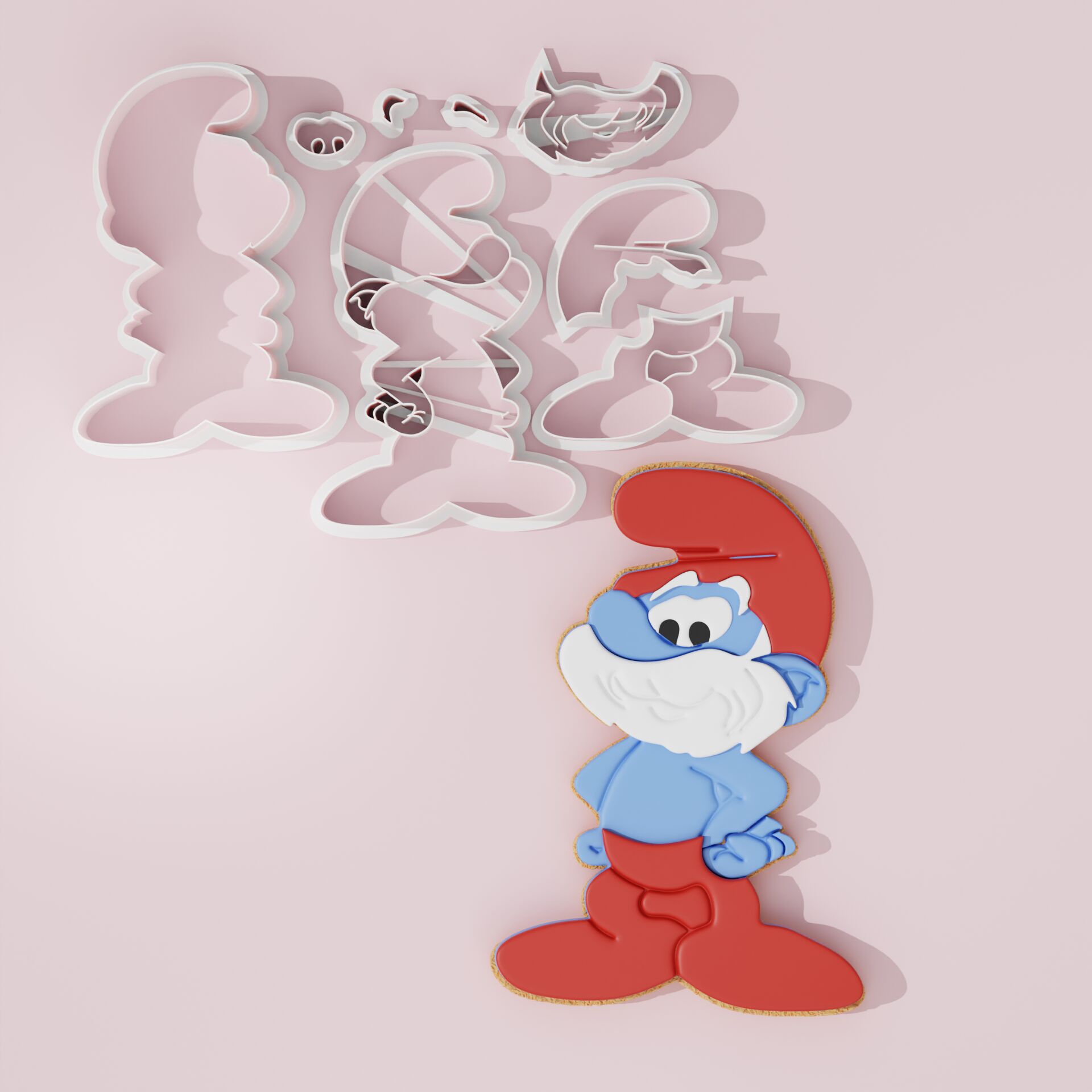 Smurfs Inspired Cookie Cutter – Papa Smurf no2