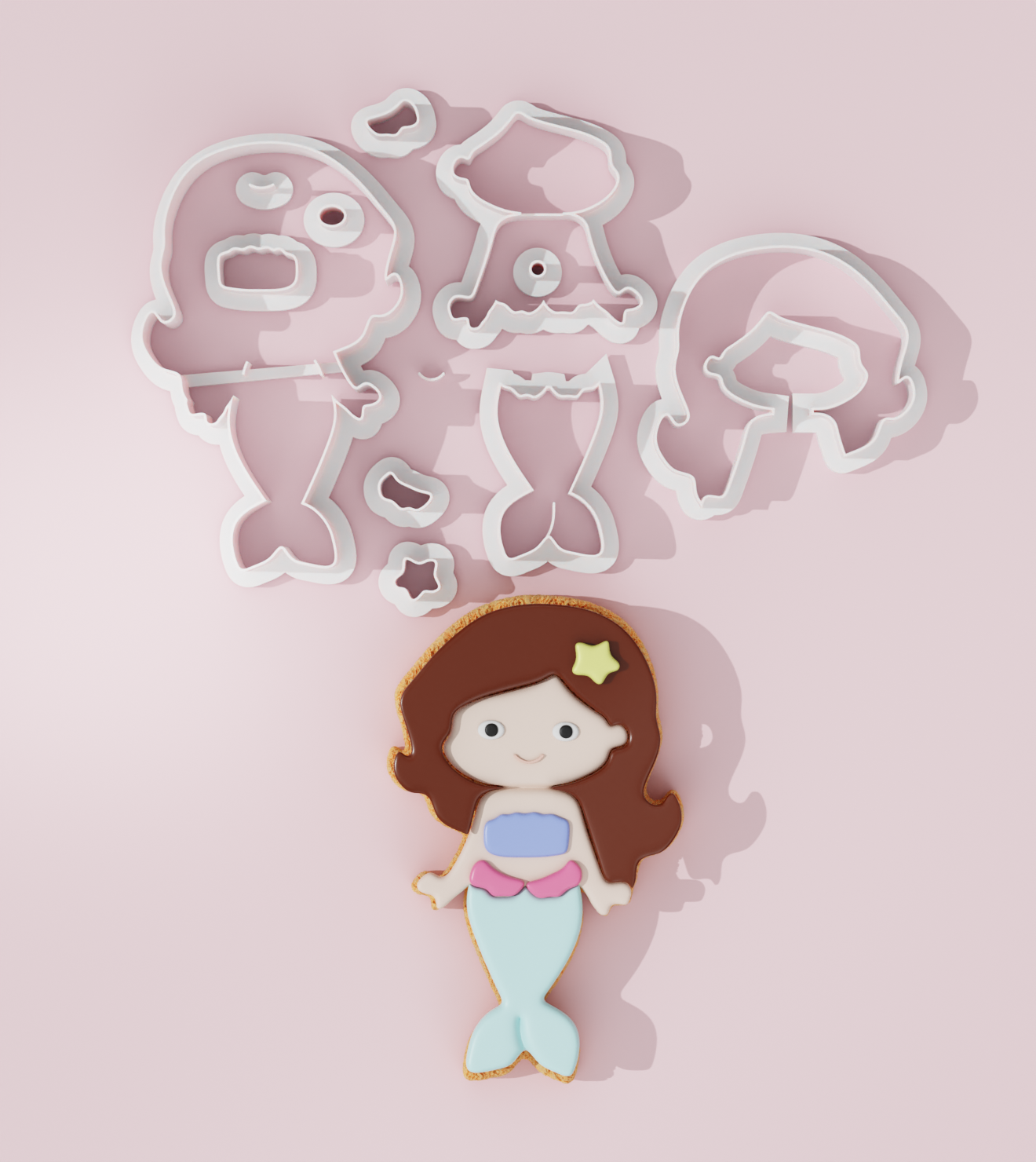 Mermaid no3 Cookie Cutter