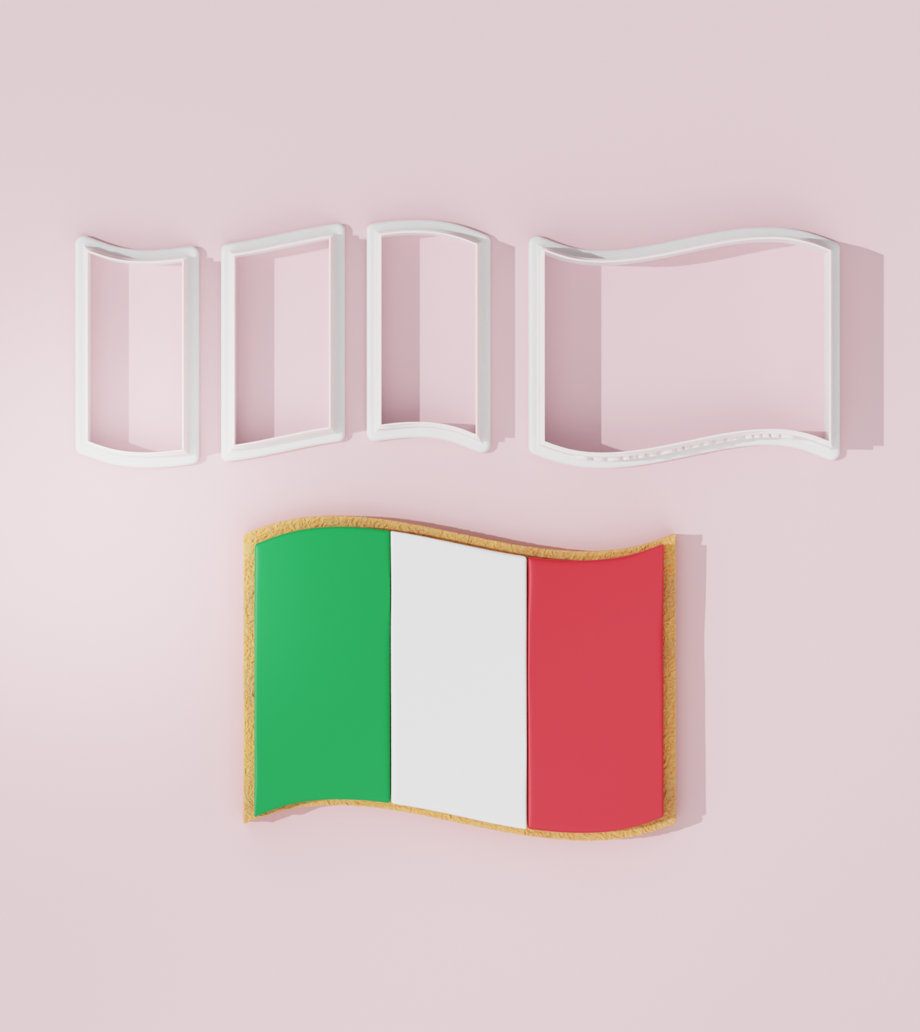 Italy Flag Cookie Cutter
