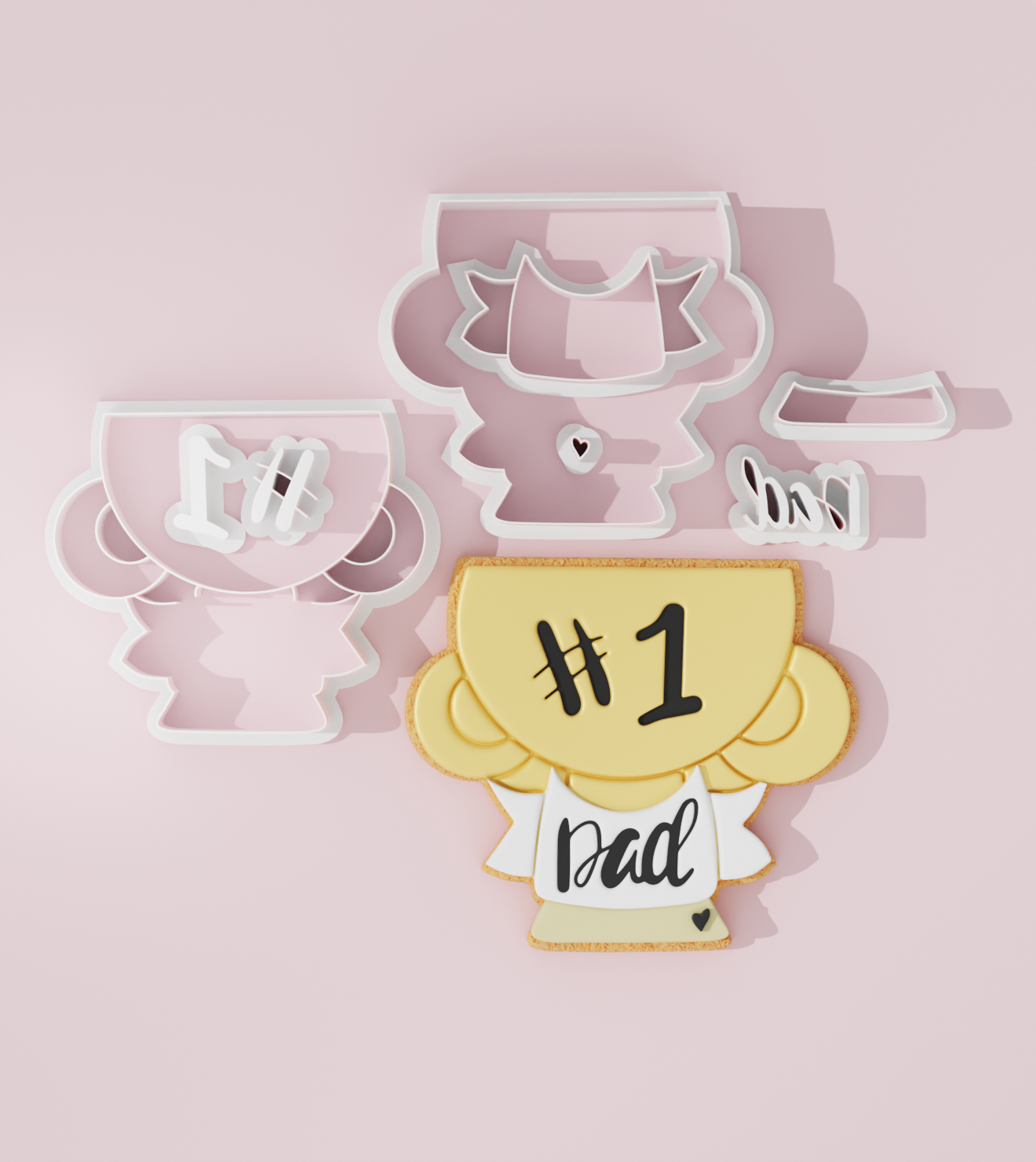 no1 Dad Trophy Cookie Cutter