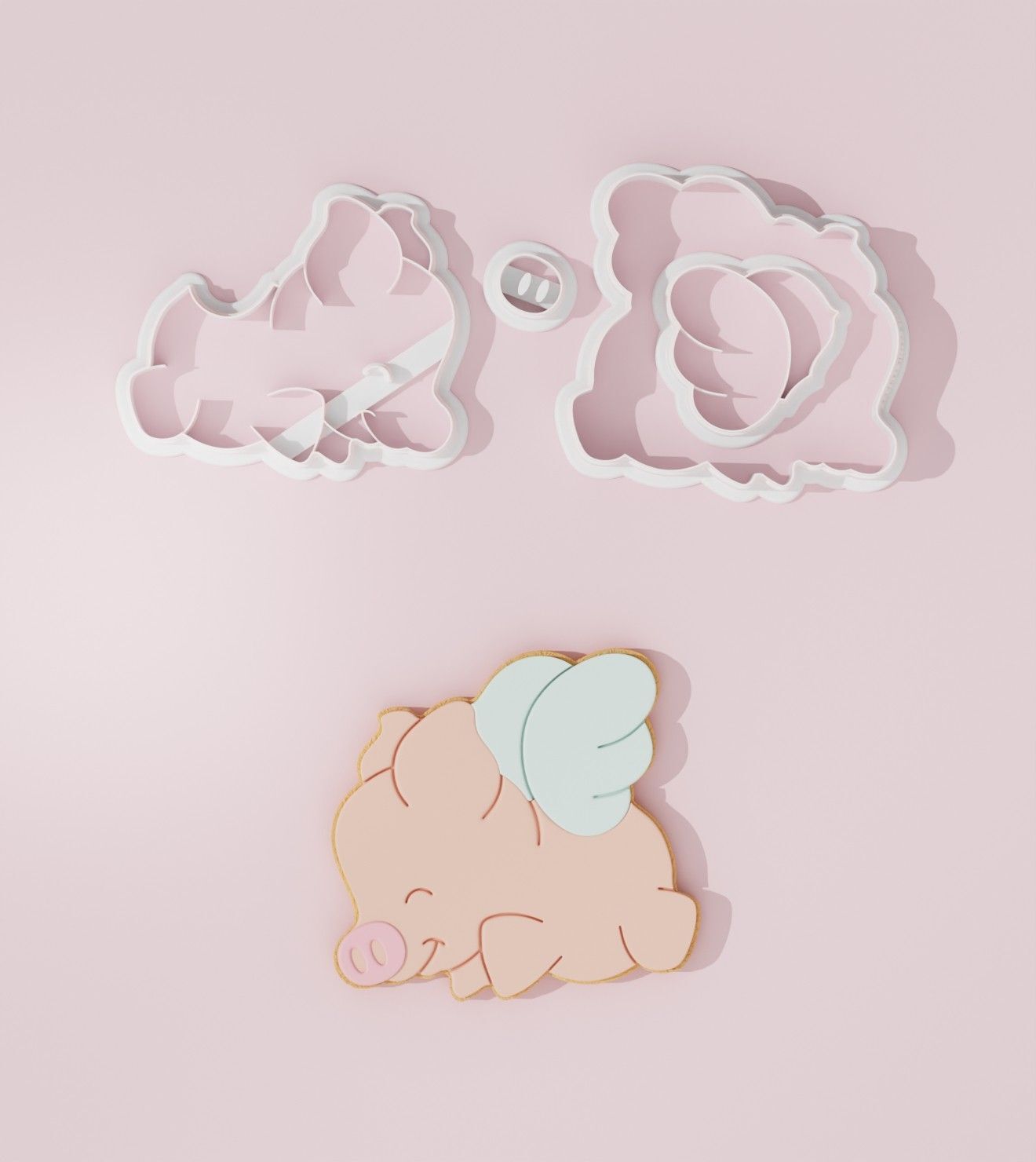 Pig Cupid Cookie Cutter