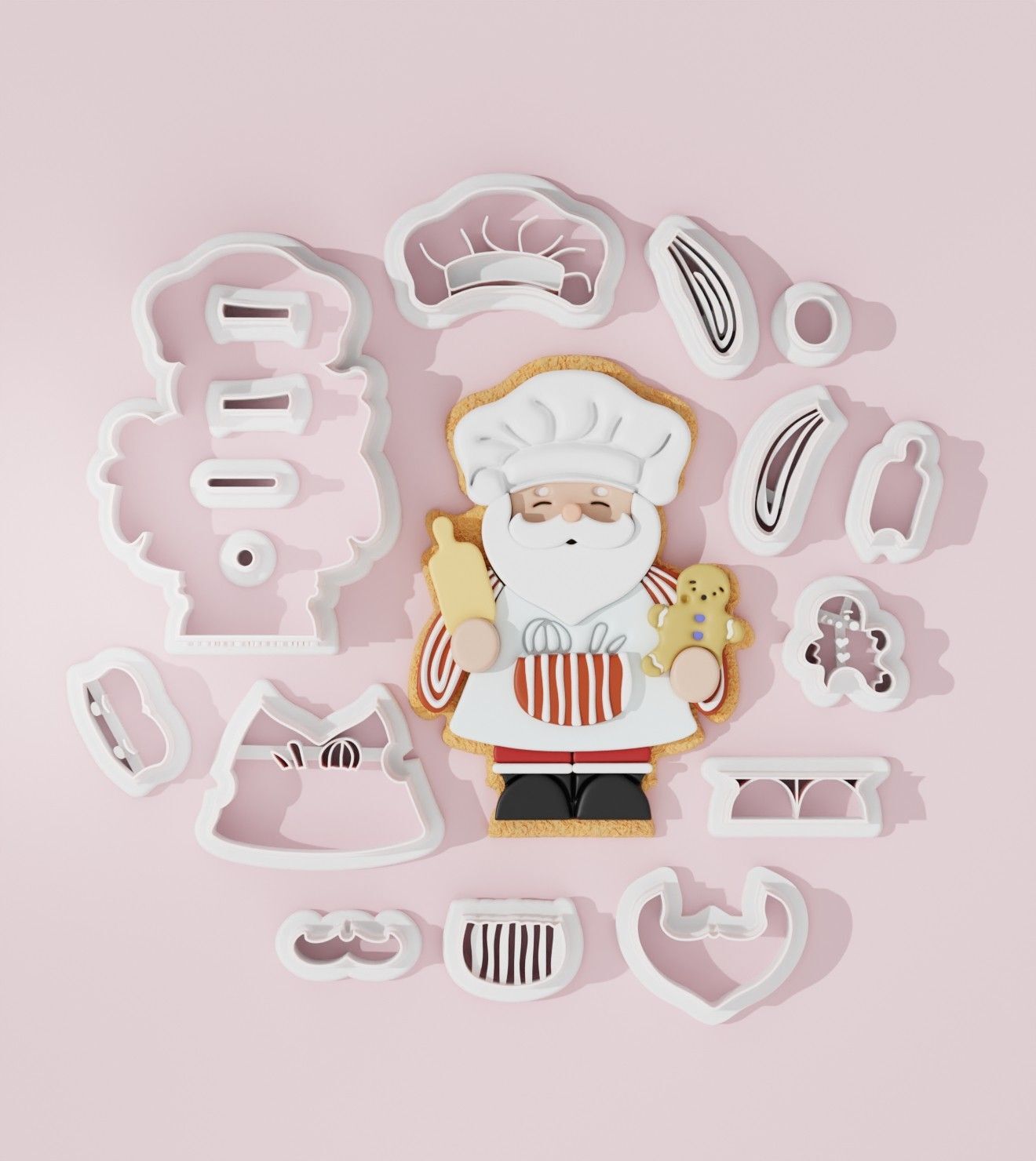 Santa Claus Cookie Cutter 706