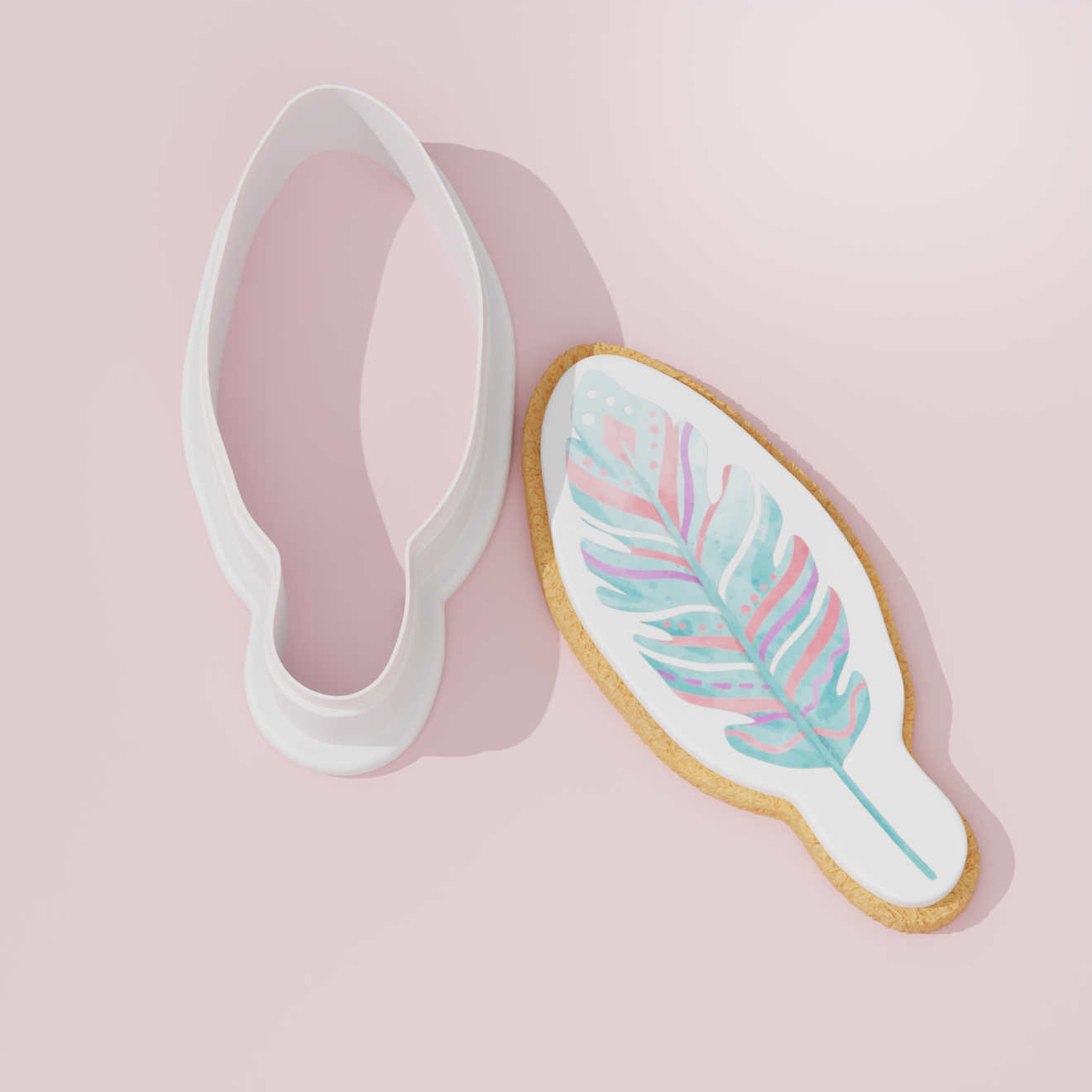 Feather Cookie Cutter with Printable File
